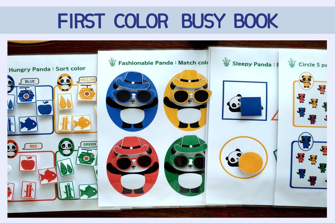 Toddler Color Busy Book printable Panda Color Book Toddler | Etsy