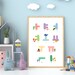 Animal Korean Alphabet Poster, Hangul Educational Poster, Playroom ...