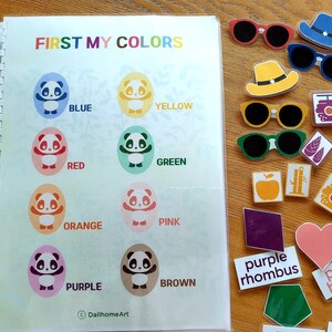 Toddler Color Busy Book Printable, Panda Color Book, Toddler Learning ...