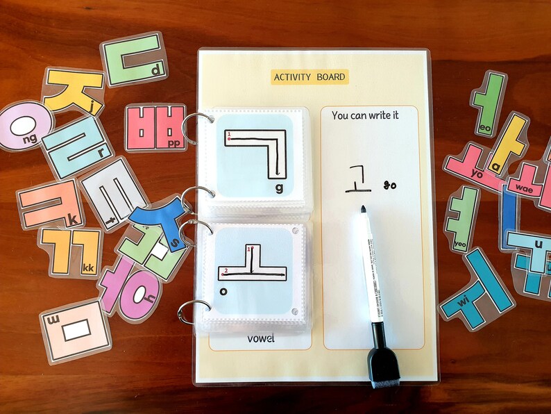 Korean Learning Printable Korean Tracing Hangul Worksheets - Etsy