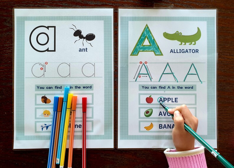 Alphabet Tracing Worksheets , Toddler & Preschool, Homeschool Printable ...