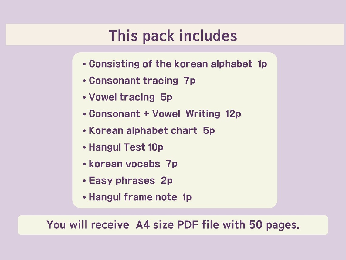 Perfect Korean Study for Beginners/hangul Worksheets/korean - Etsy