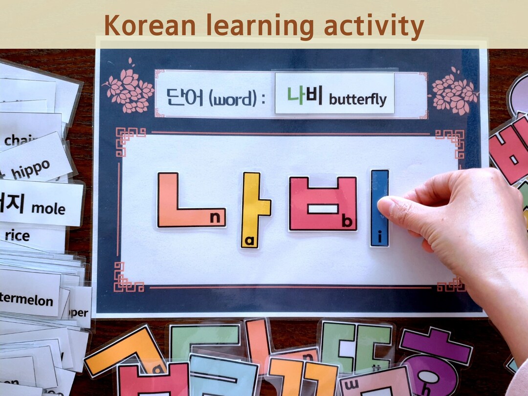Korean Learning Printable/ Korean Study/hangul Activity/ Korean Letters ...