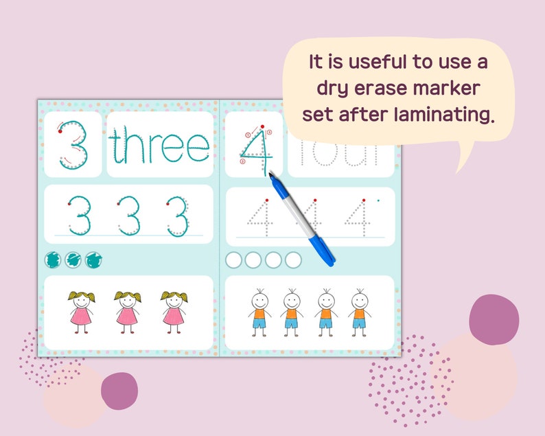 Easy Number Tracing 1-20 Worksheets,number Busy Book, Educational ...