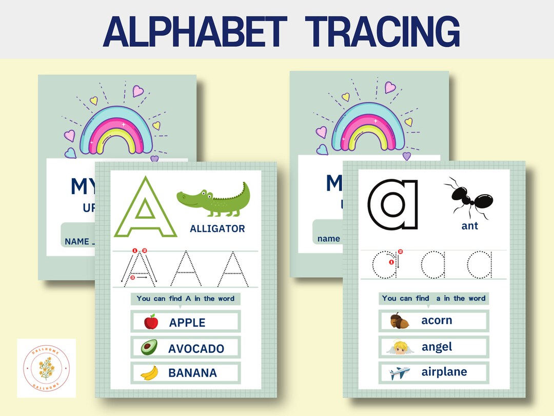 Alphabet Tracing Worksheets , Toddler & Preschool, Homeschool Printable ...