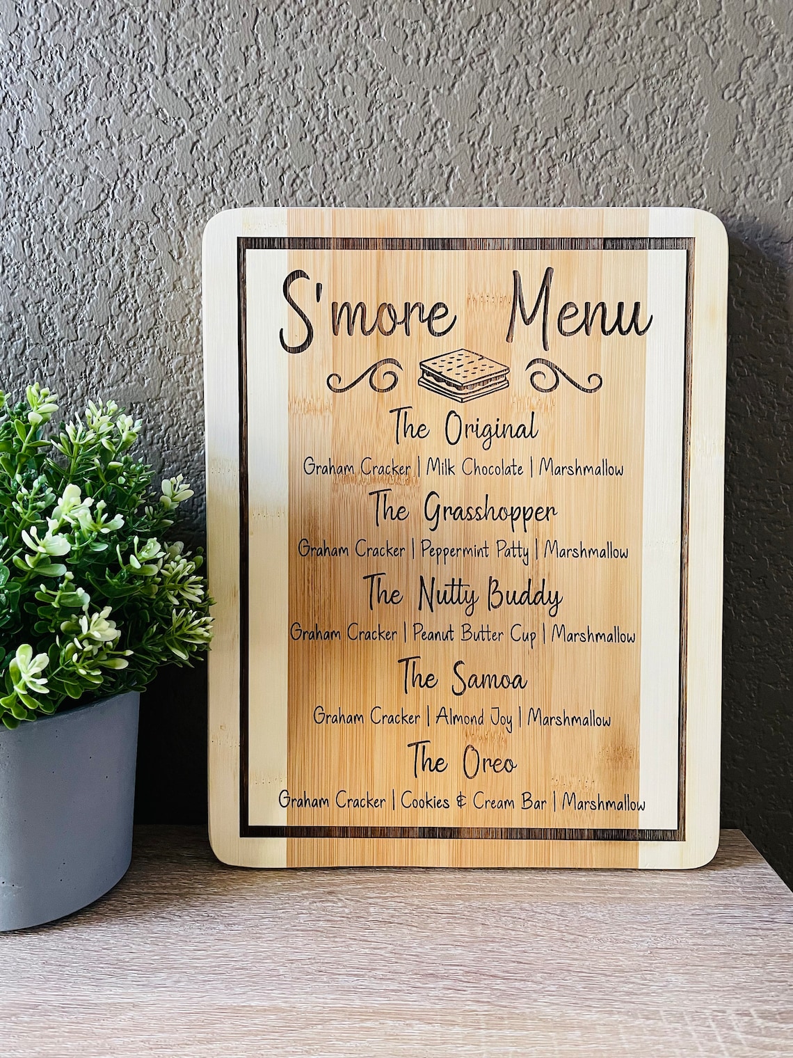 S'mores Board S'mores Menu Camping S'mores - Etsy