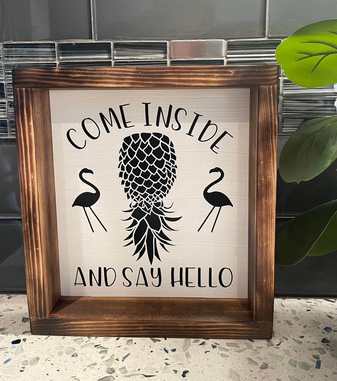 Come Inside and Say Hello | Swingers Sign | Camping Sign | Pineapple ...