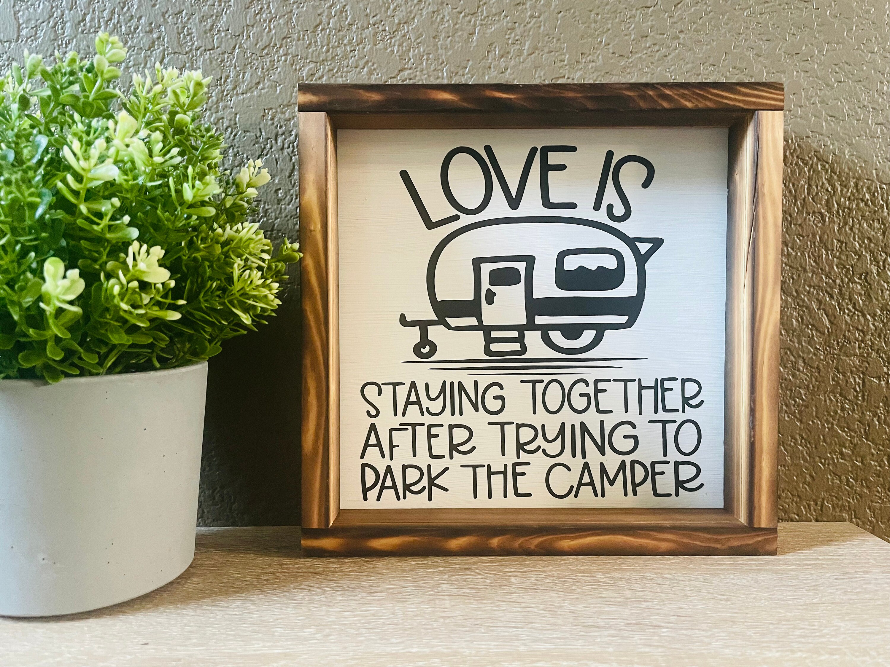 Parking the Camper Wooden Sign RV Love is Together - Etsy