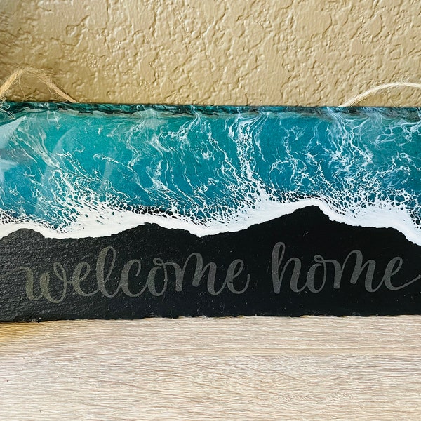 Slate Welcome Sign - Etsy