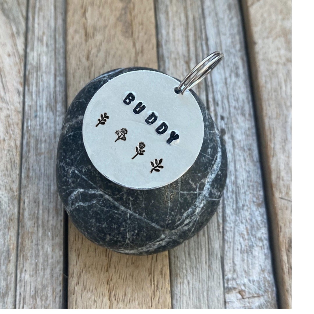 Personalized Dog ID Tag With Flower Design Cat ID Pet Tag - Etsy