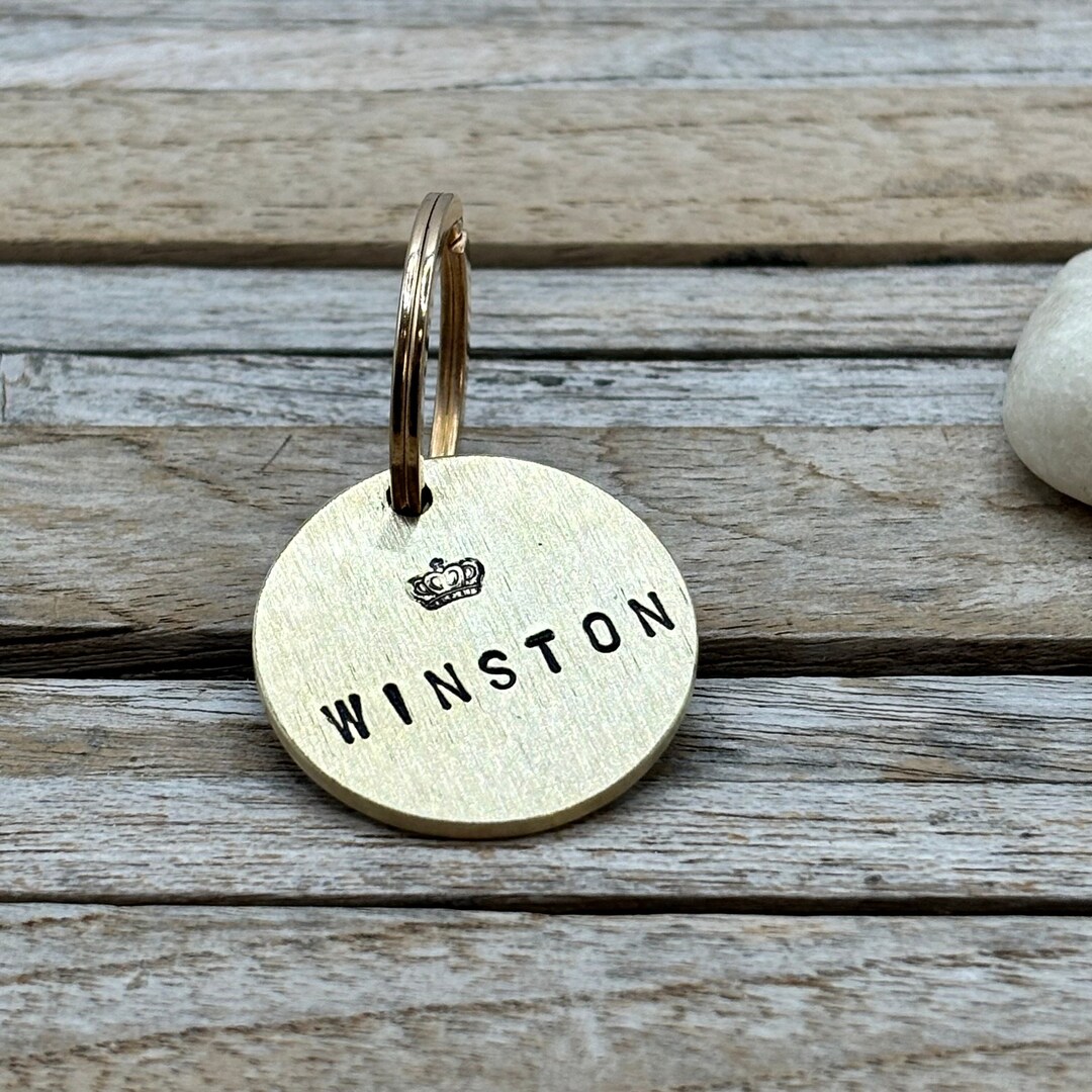 Kitten Name Tag, Puppy ID, Dog Collar Charm, Personalized Handstamped ...
