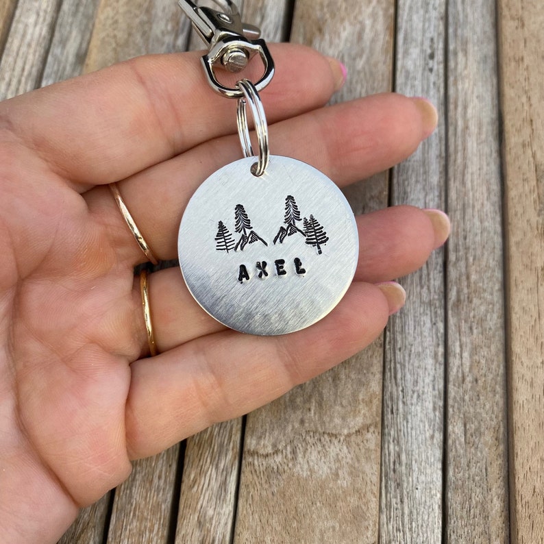 Personalized Dog ID Tag With Flower Design, Cat ID Pet Tag, Hand ...