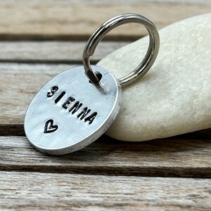 Personalized Dog ID Tag With Flower Design, Cat ID Pet Tag, Hand ...