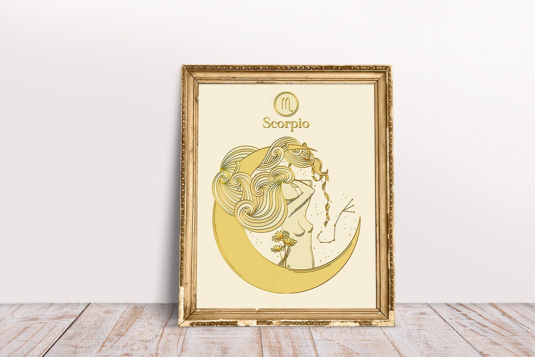 Scorpio Art Print, Astrology Zodiac Wall Decor, Scorpio Large Poster ...