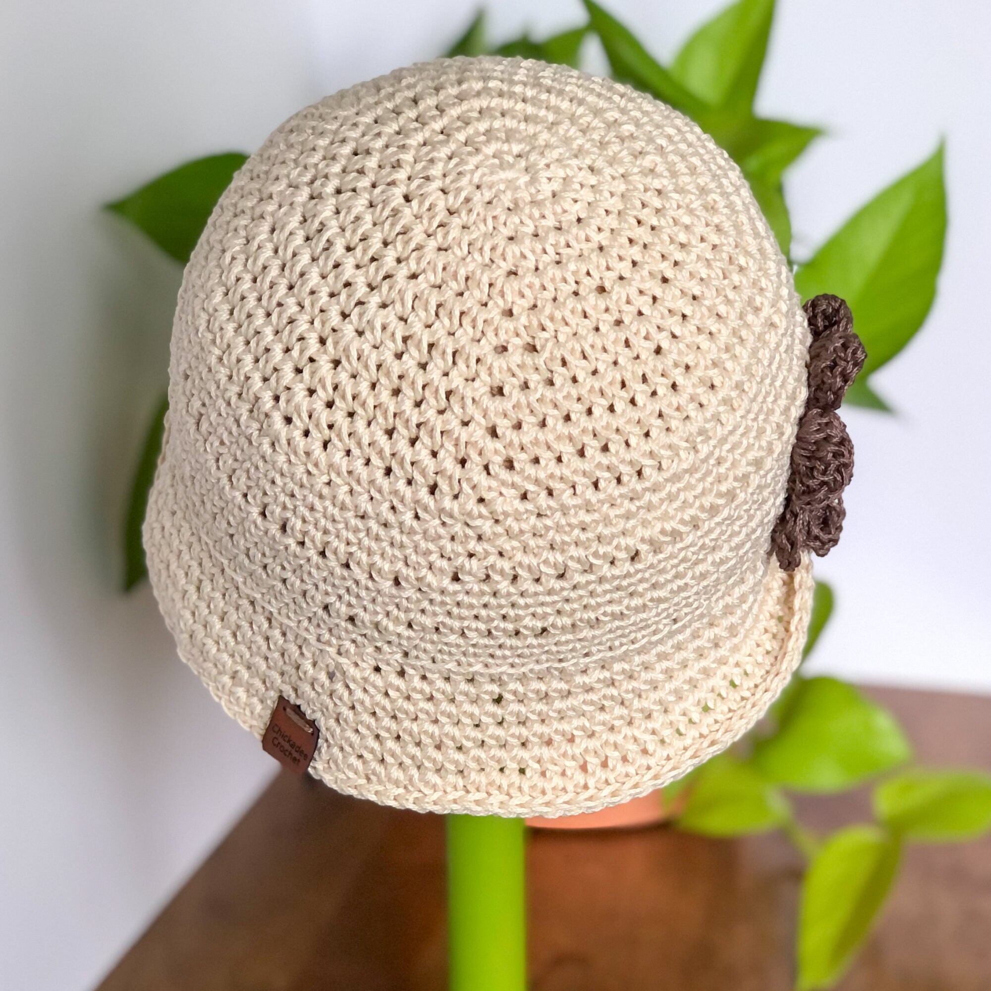 Crochet Sun Hat | Cottagecore Summer Bucket Hat | Cream Cotton Beach ...