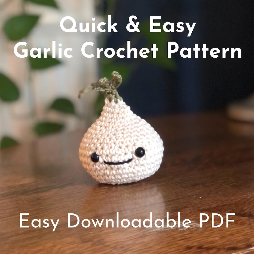 Garlic Crochet Pattern, Easy Crochet Pattern, Garlic Lover Gift ...
