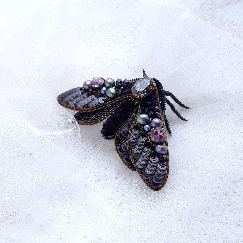 Moth Brooch - Etsy