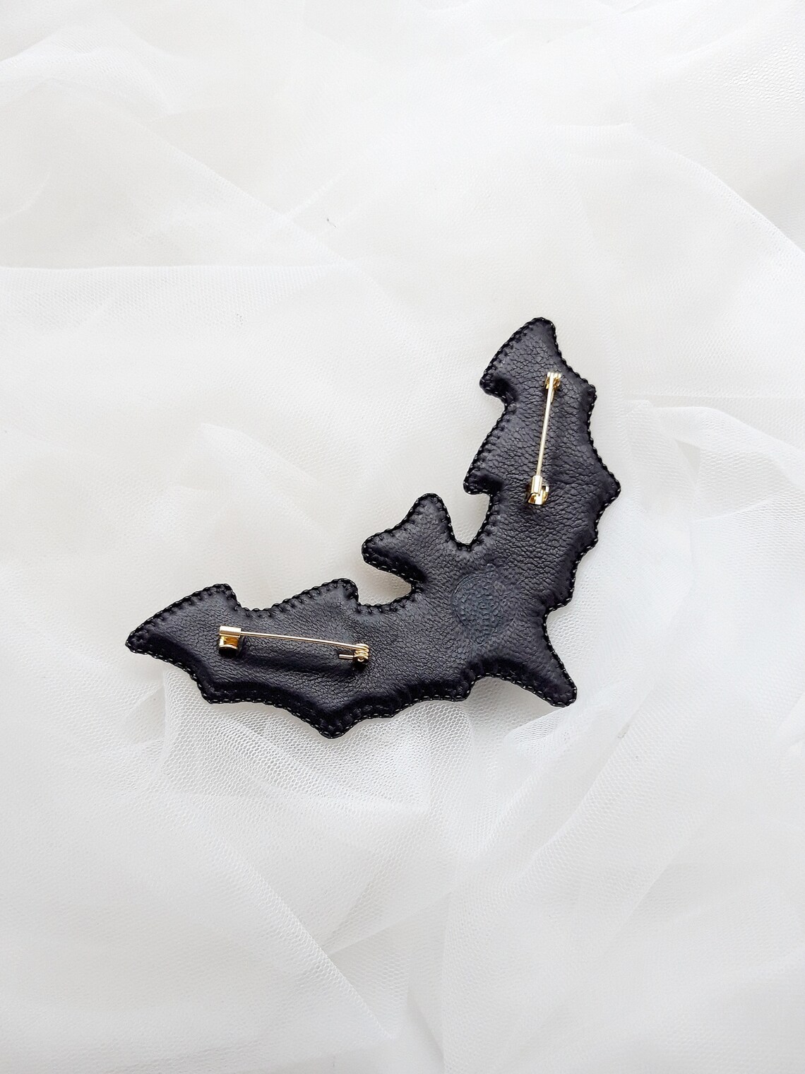 Black Bat Brooch Embroidered Bat Halloween Brooch Beaded - Etsy