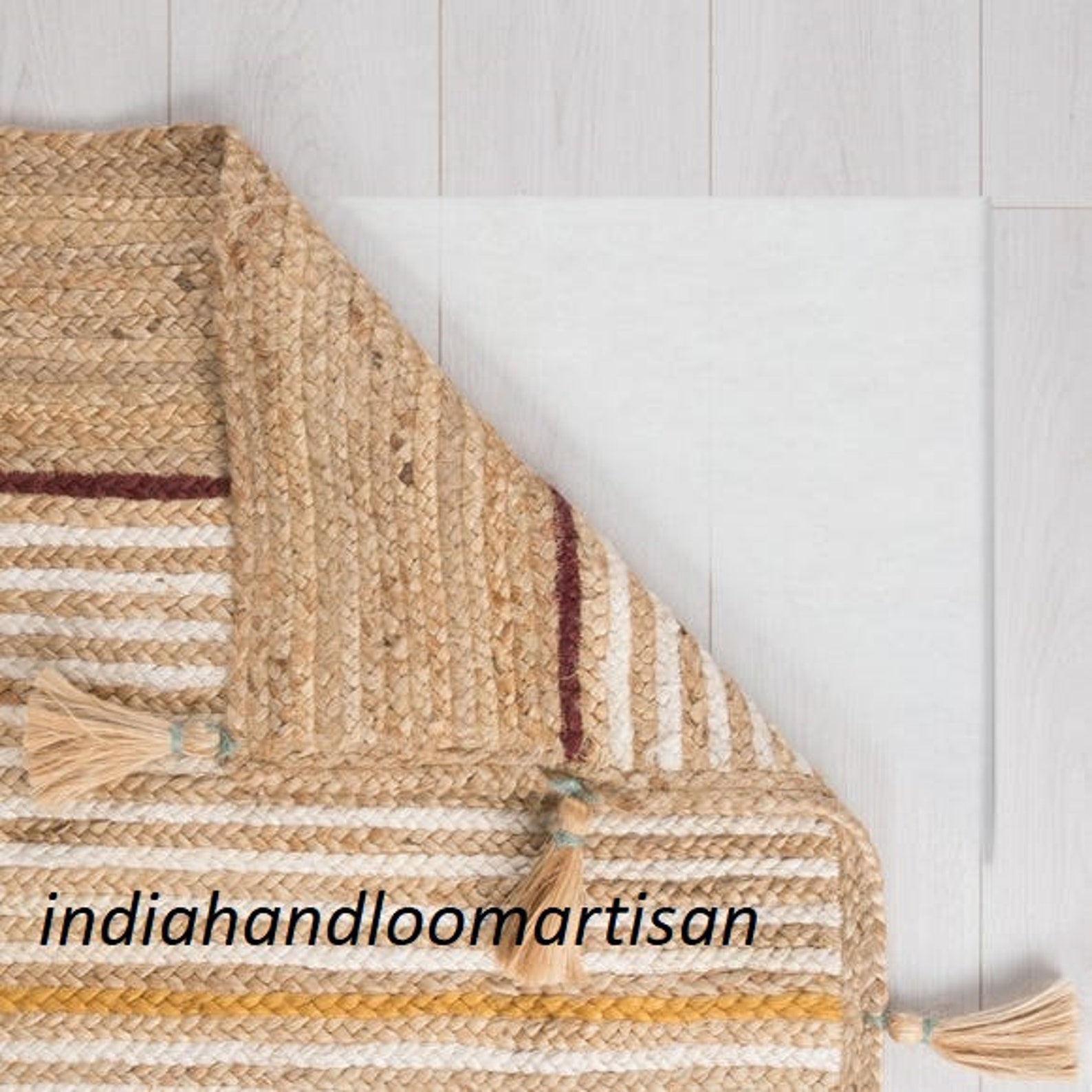 Natural Handwoven Boho Jute Runner Area Rug Large Boho Rug Eco - Etsy