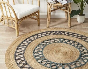 Round Boho Rug - Etsy