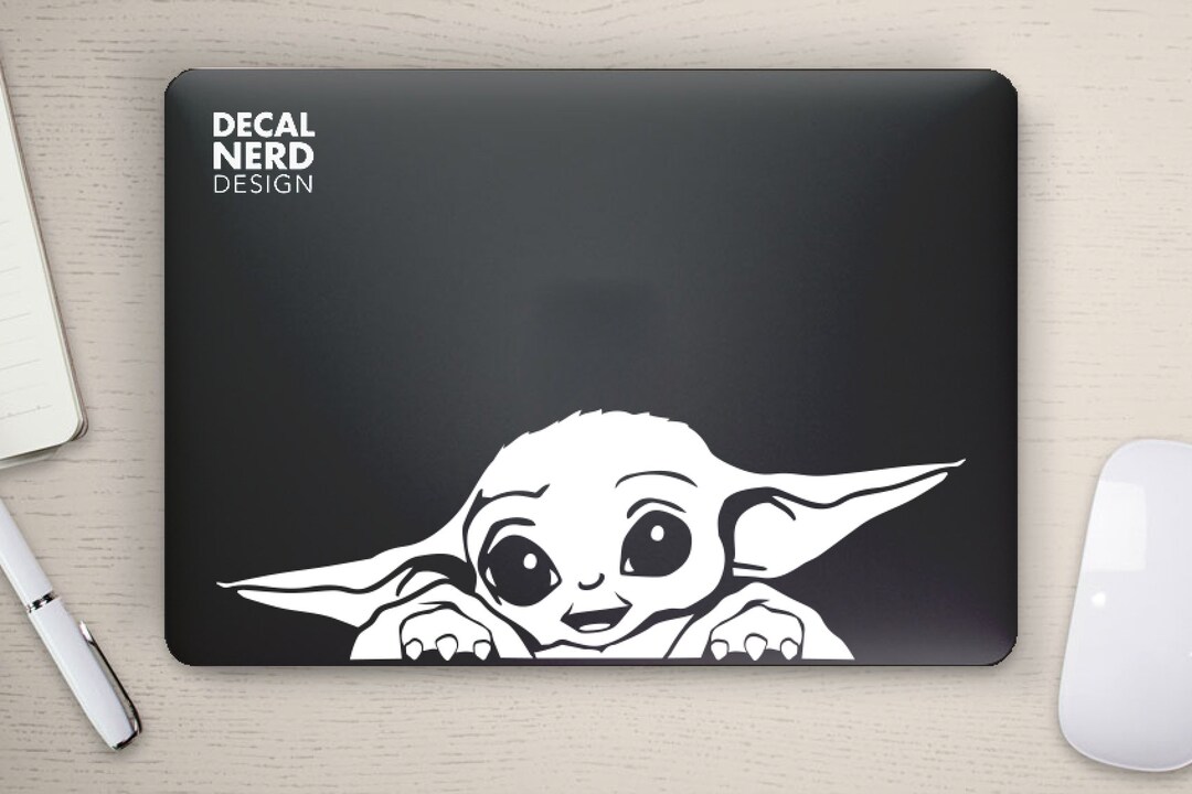 Star Wars Grogu Green Beige White Permanent Vinyl Decal - Etsy