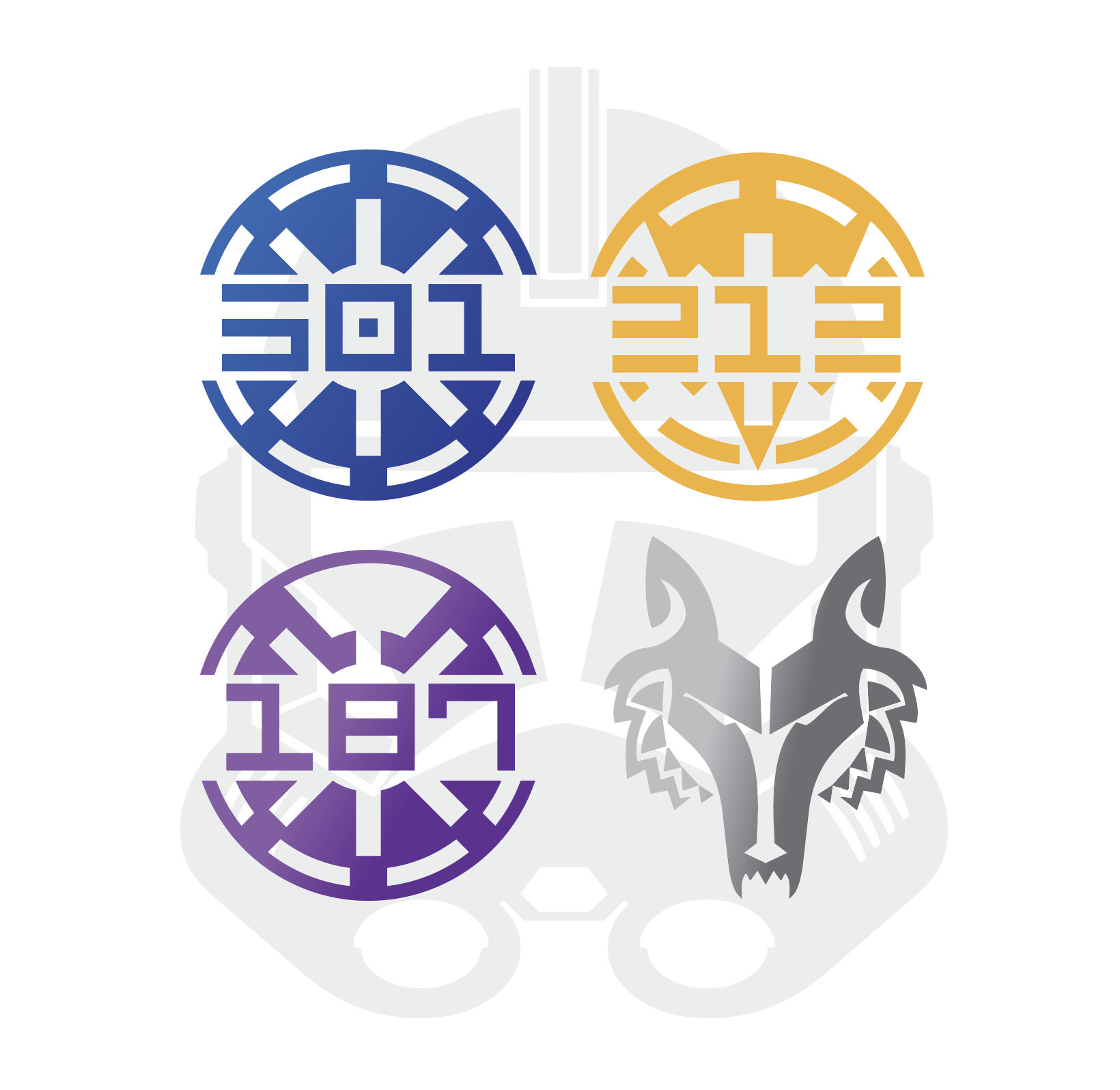 Star Wars Clone Legion Emblems Permanent Vinyl Decals - Etsy