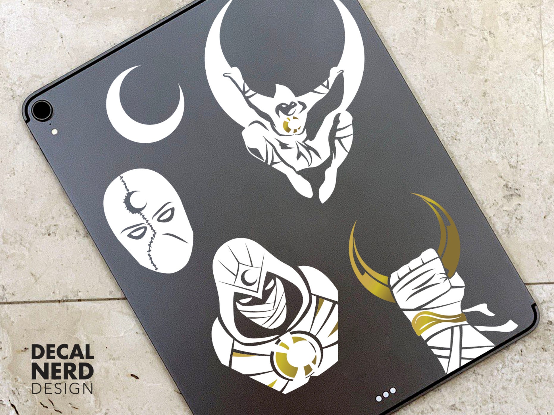 MARVEL Moon Knight Jumping - White or Glow Permanent Vinyl Decal - Etsy