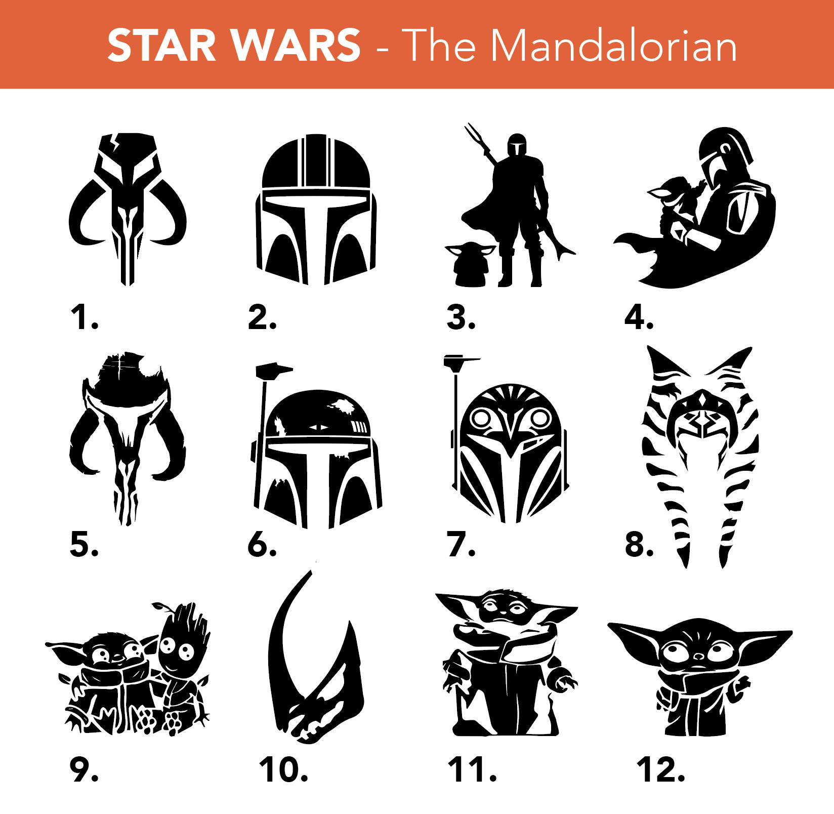 Star Wars The Mandalorian Permanent Vinyl Decals | Etsy