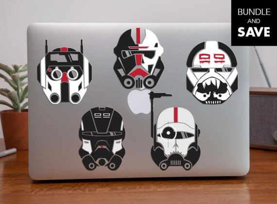 Star Wars the Bad Batch Black White and Red Permanent Vinyl - Etsy