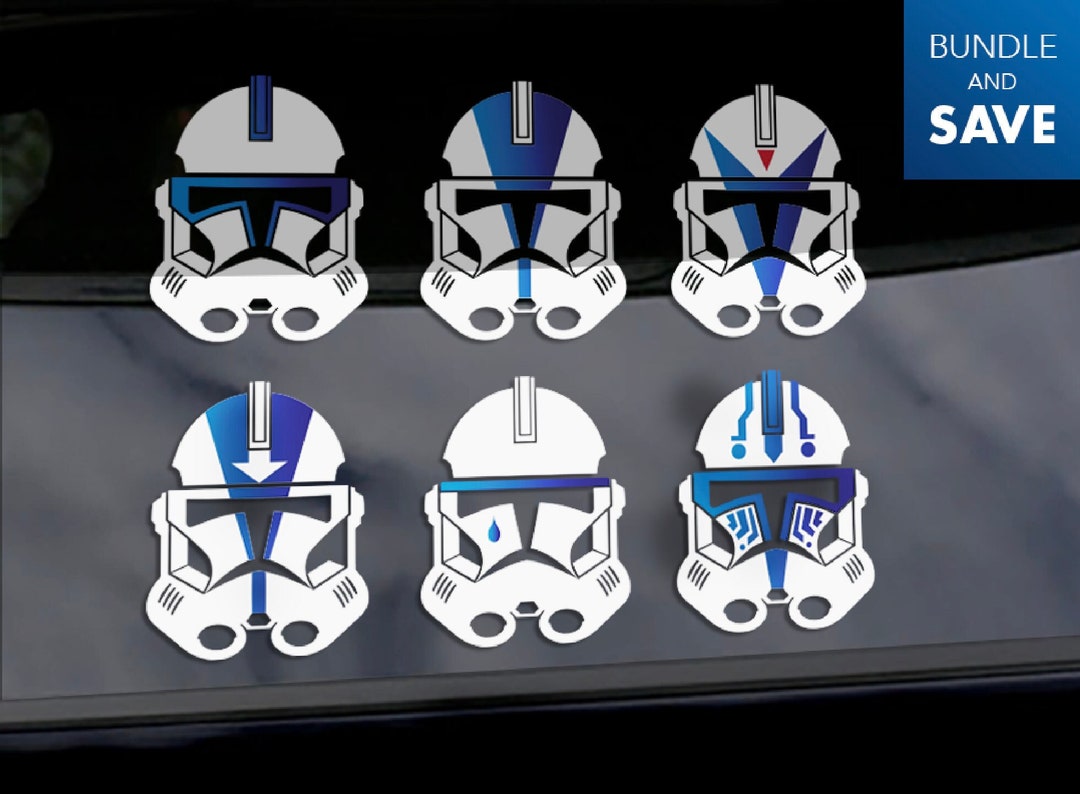 Star Wars 501st Legion Metallic Blue Vinyl Decal Bundle - Etsy