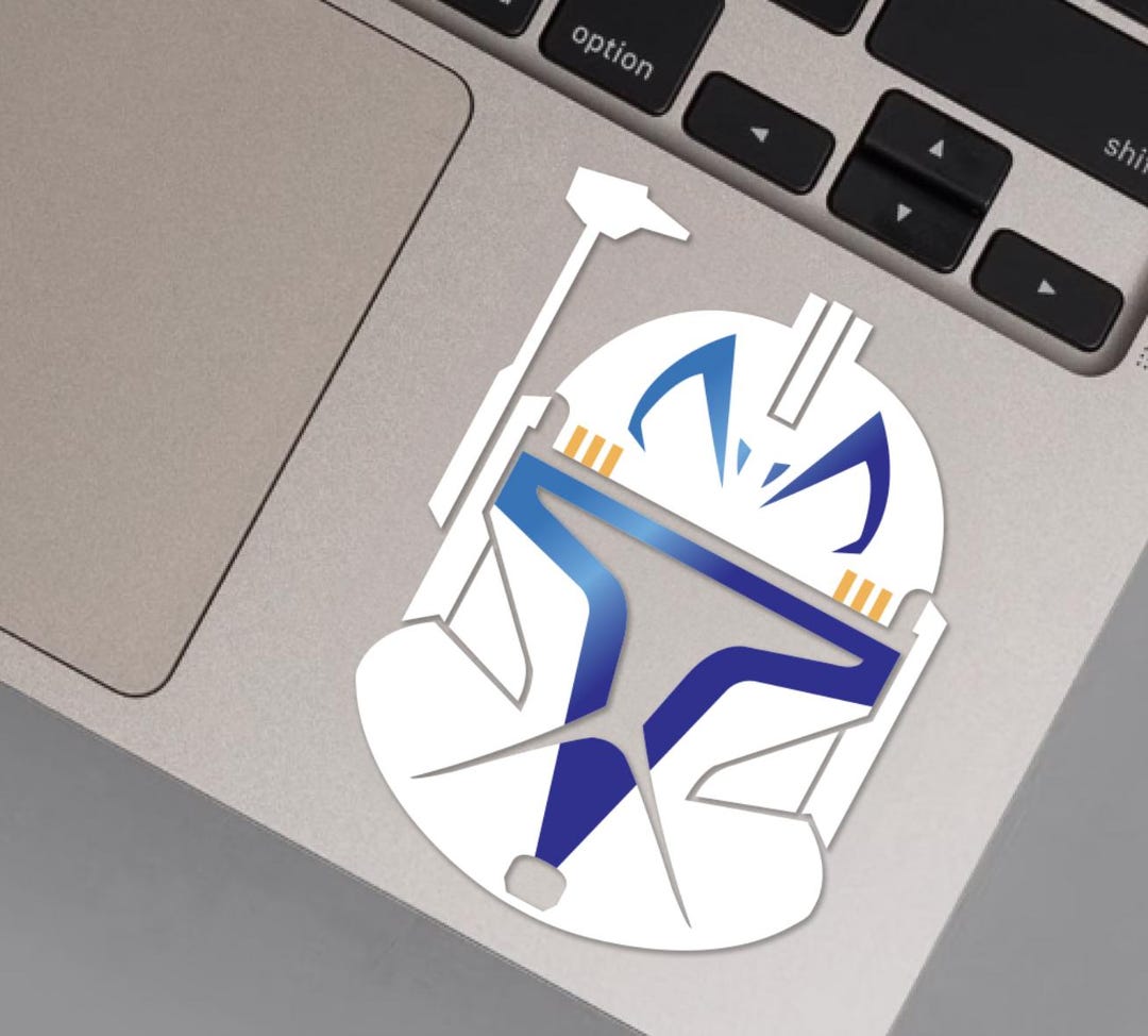 Star Wars Captain Rex PHASE 1 - METALLIC Blue and White Permanent Vinyl ...
