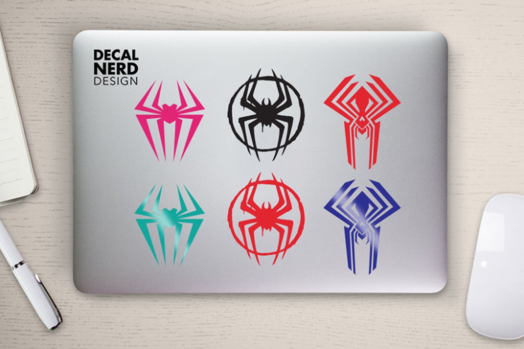 Spider-verse Logos - Black, Blue, Aqua, Pink Decals - Etsy
