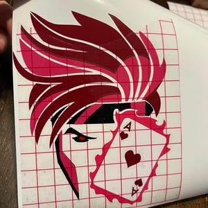 Marvel X-men - Gambit Red Pink Vinyl Decal - Etsy