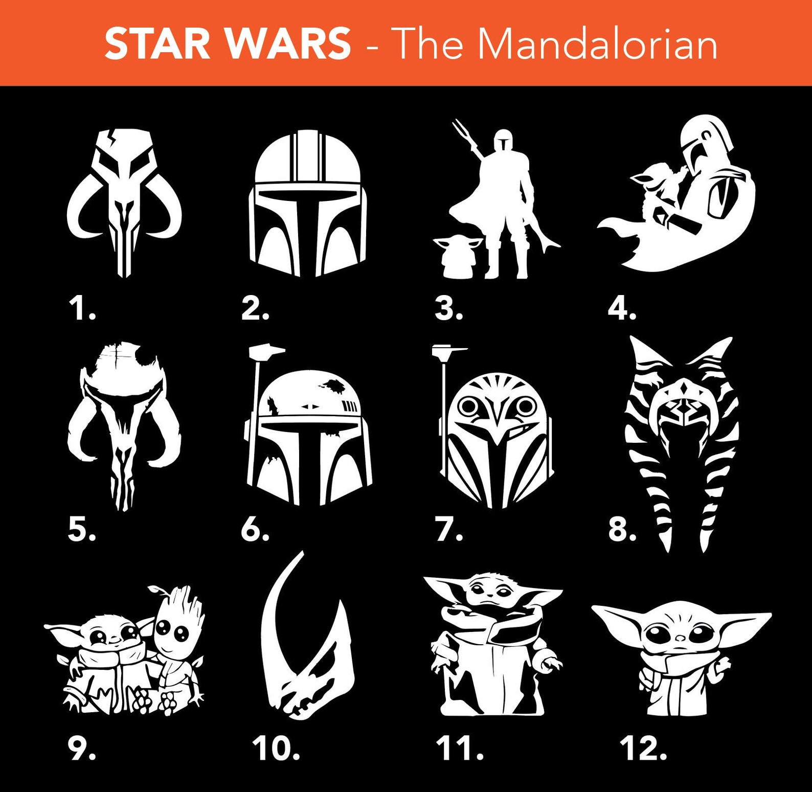 Star Wars the Mandalorian Permanent Vinyl Decals - Etsy