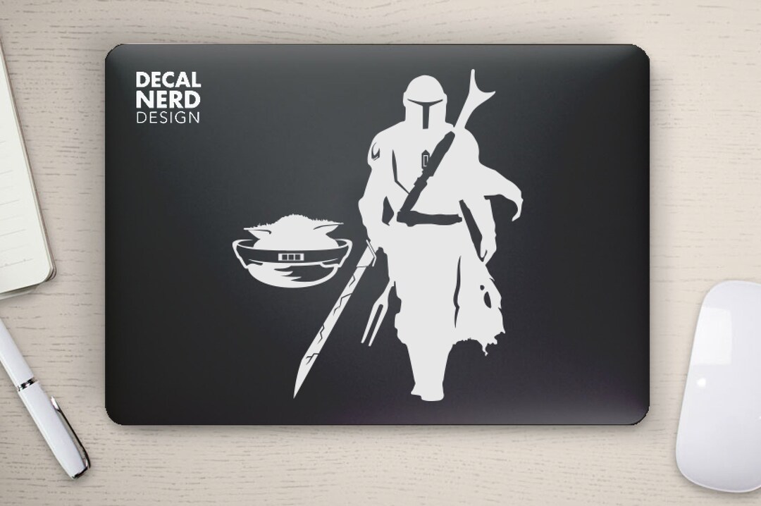 Din and Grogu - White or Black Permanent Vinyl Decal - Etsy