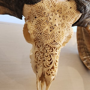 Carve Ram Skull Carving Mandala - Etsy