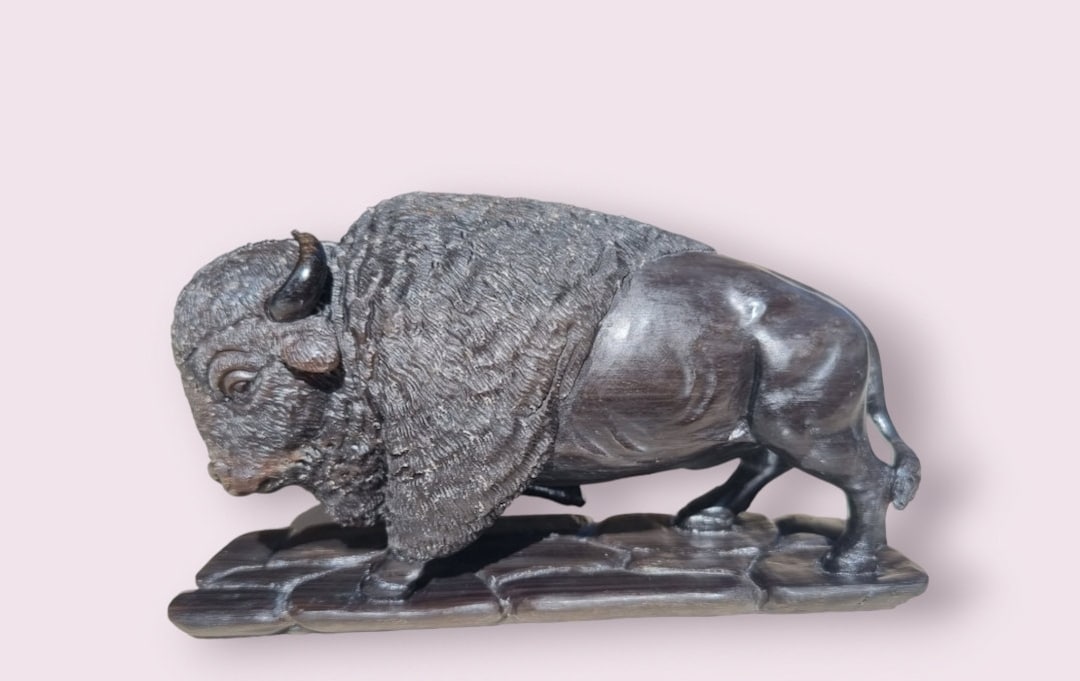 Carved Buffalo Horn Bison Buffalo - Etsy