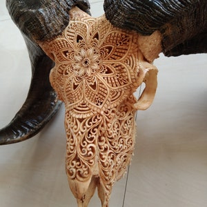 Carve Ram Skull Carving Mandala - Etsy