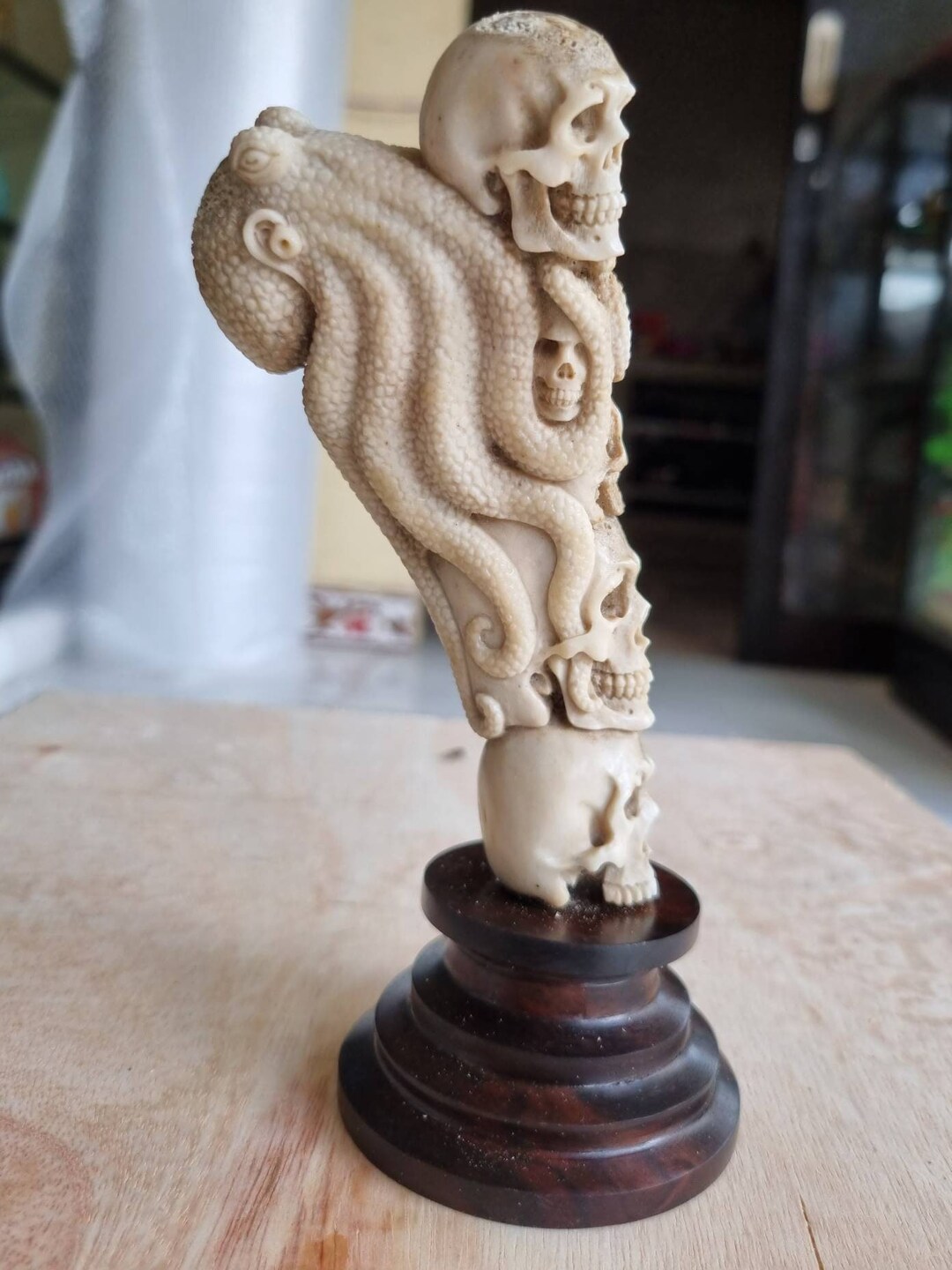 Moose Antler Carving Skull Octopus - Etsy