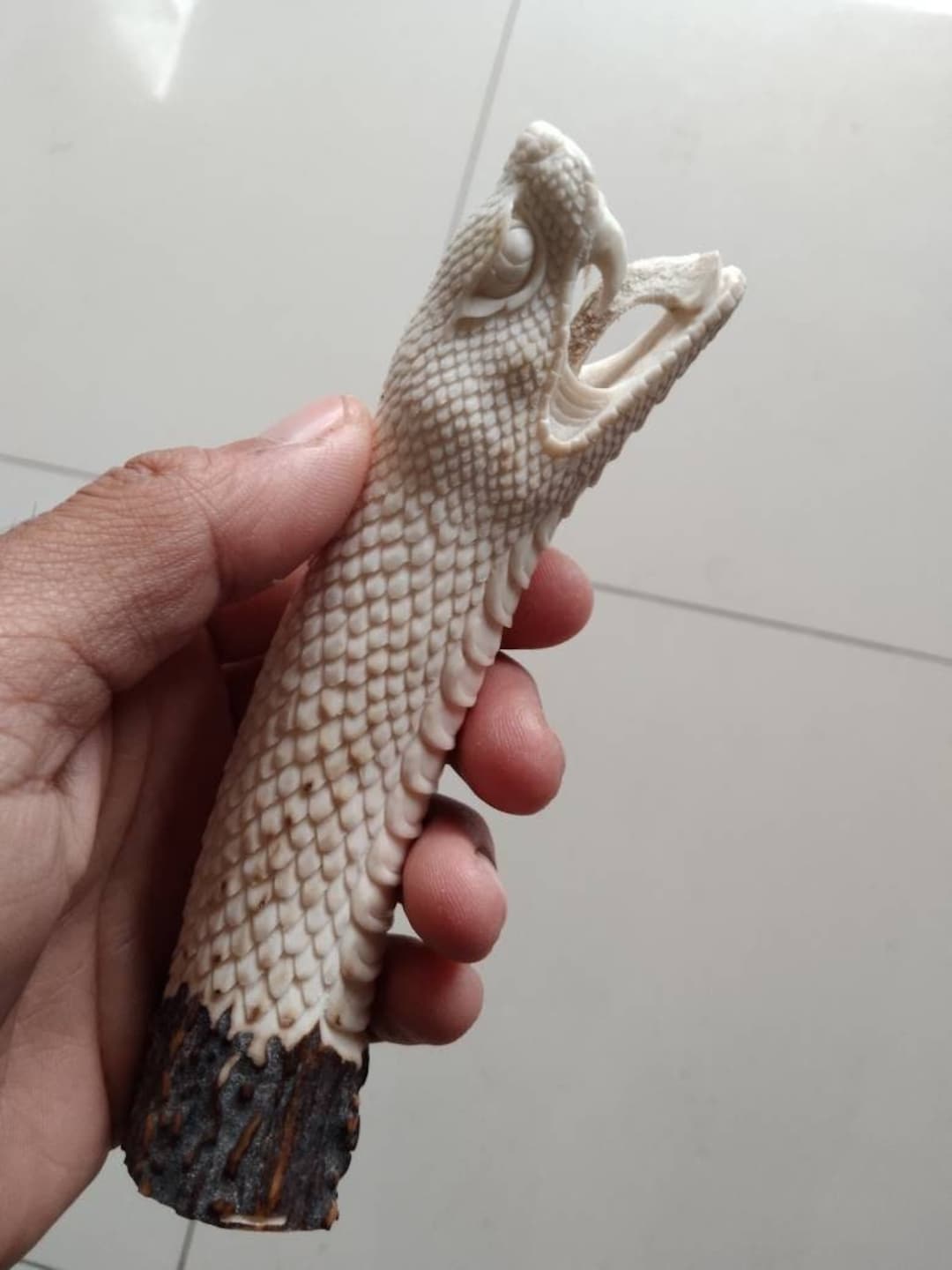 Deer Antler Carving Knife Handle Snake - Etsy