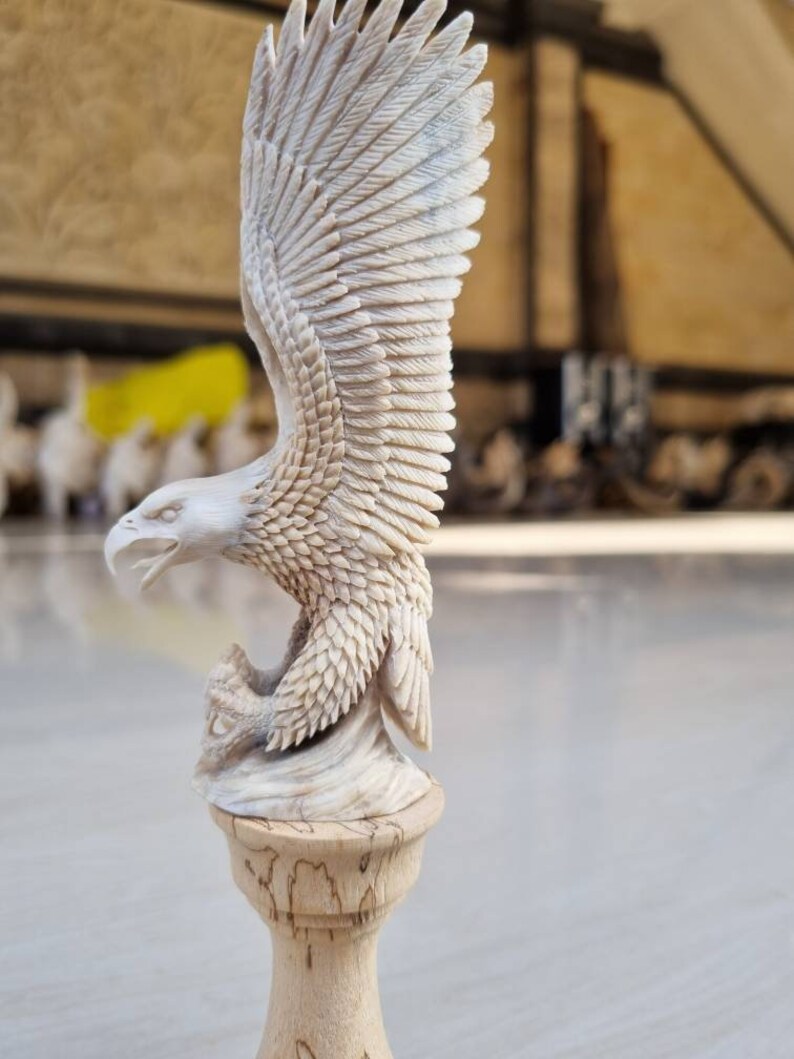 Moose Antler Carving Eagle 3D Sculpthure for Gift - Etsy