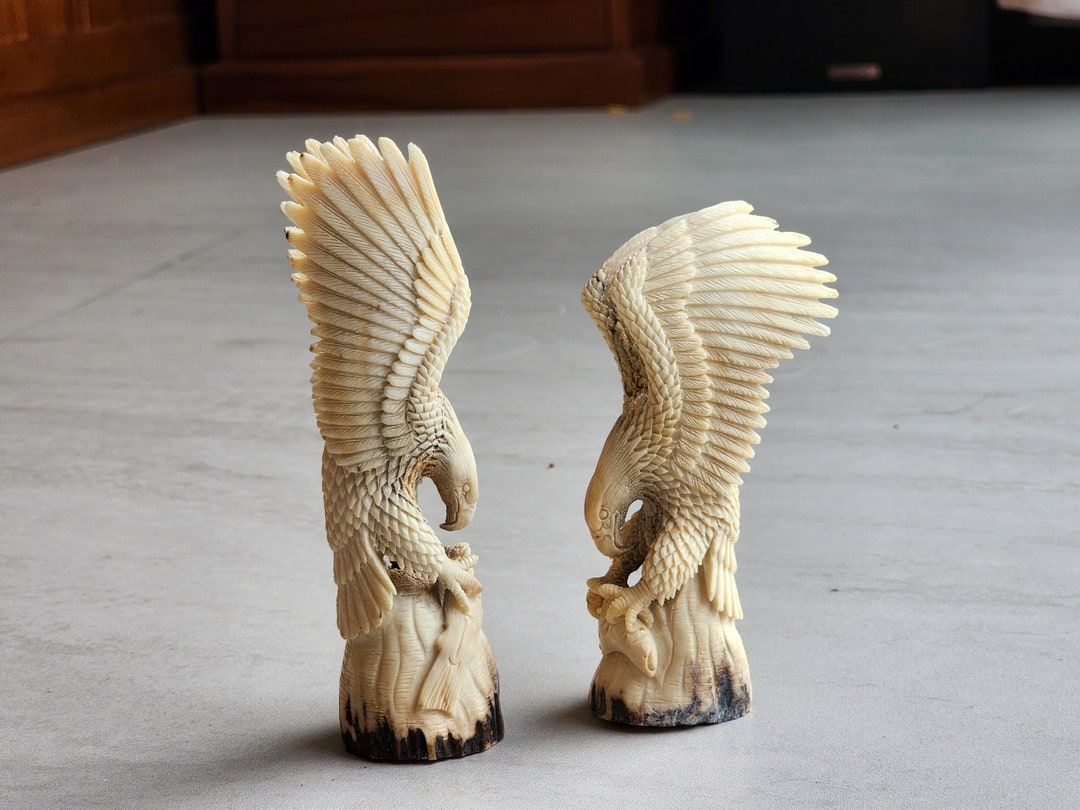 Moose Antler Carving Eagle 3D Sculpthure for Gift - Etsy