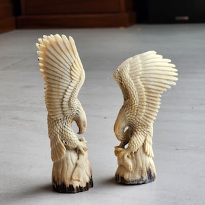 Moose Antler Carving Eagle 3D Sculpthure for Gift - Etsy