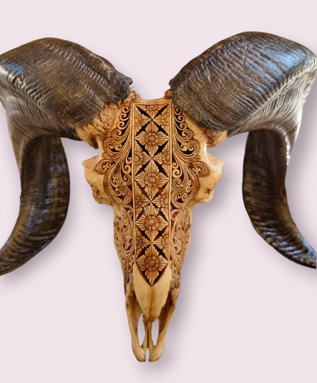 Carve Ram Skull Carving Batik - Etsy