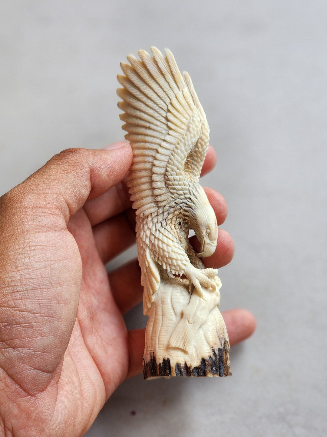 Moose Antler Carving Eagle 3D Sculpthure for Gift - Etsy