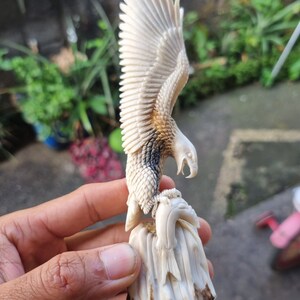Hand Carved Moose Antler Eagle Sculpture – Tribal Animal Art Gift - Etsy