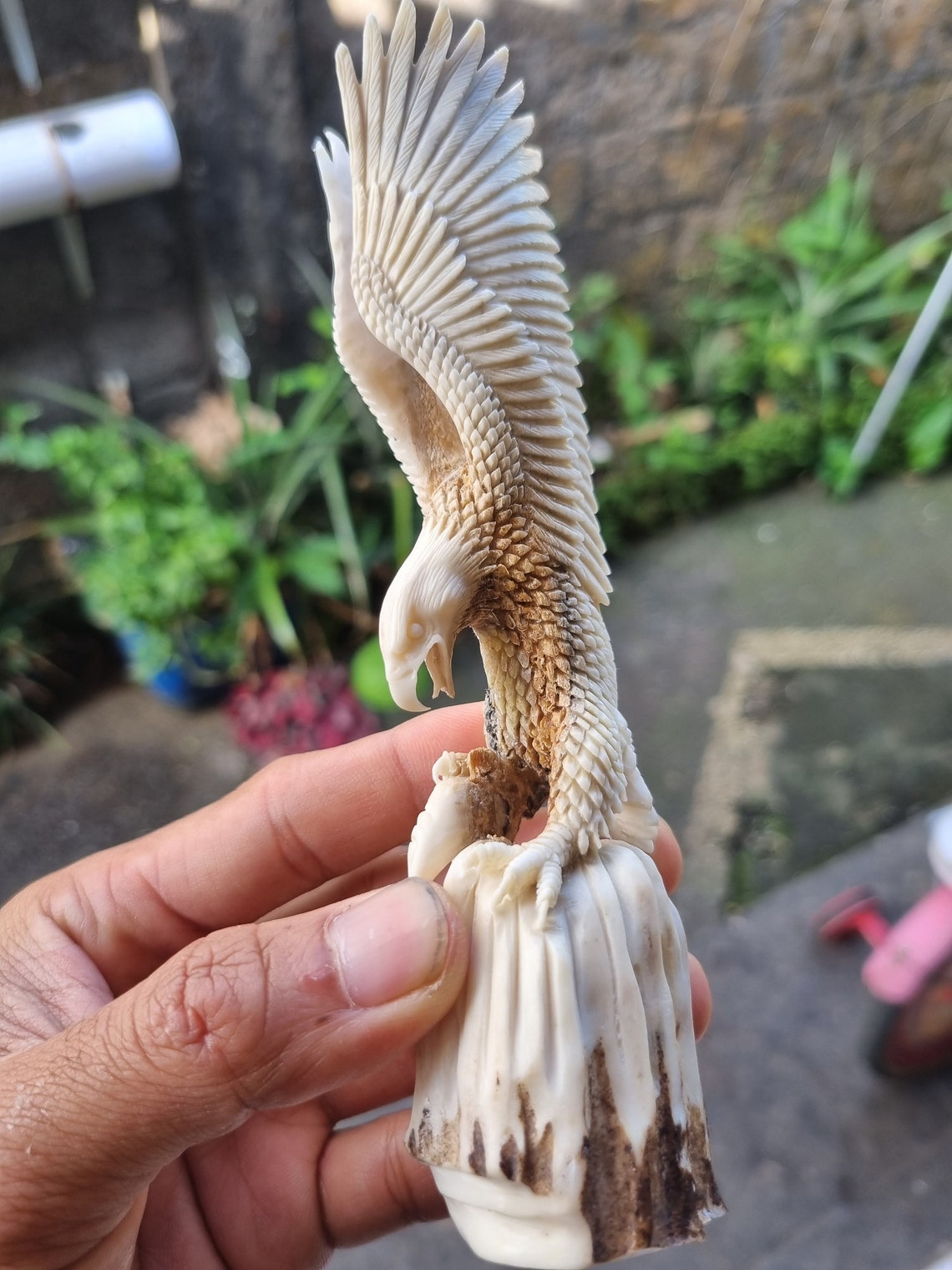 Moose Antler Carving Eagle Sculpture for Gift - Etsy UK