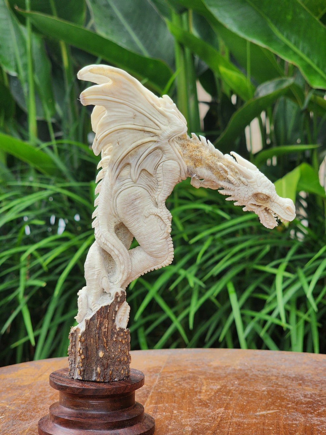 Deer Antler Statue Dragon - Etsy