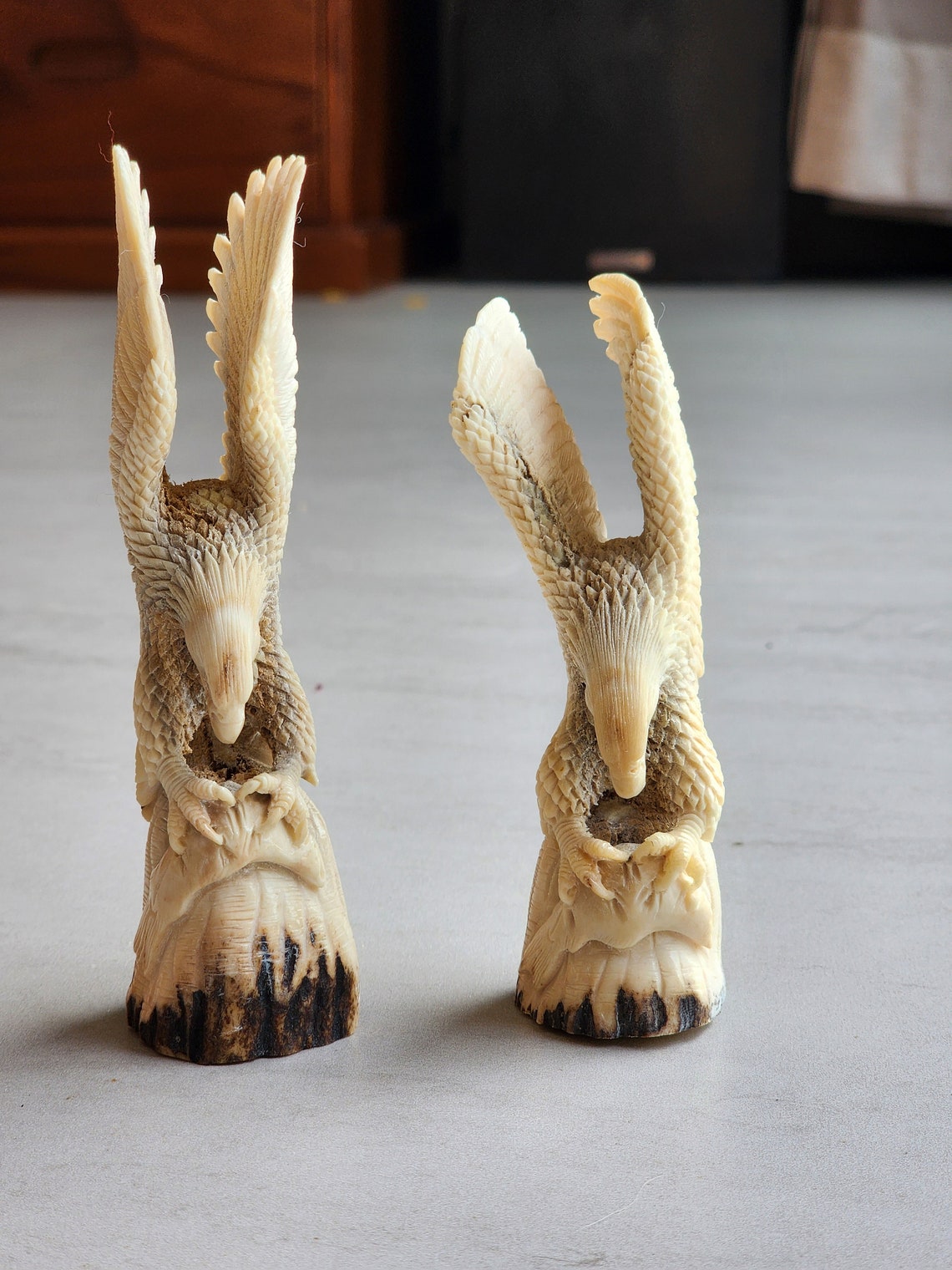 Moose Antler Carving Eagle 3D Sculpthure for Gift - Etsy