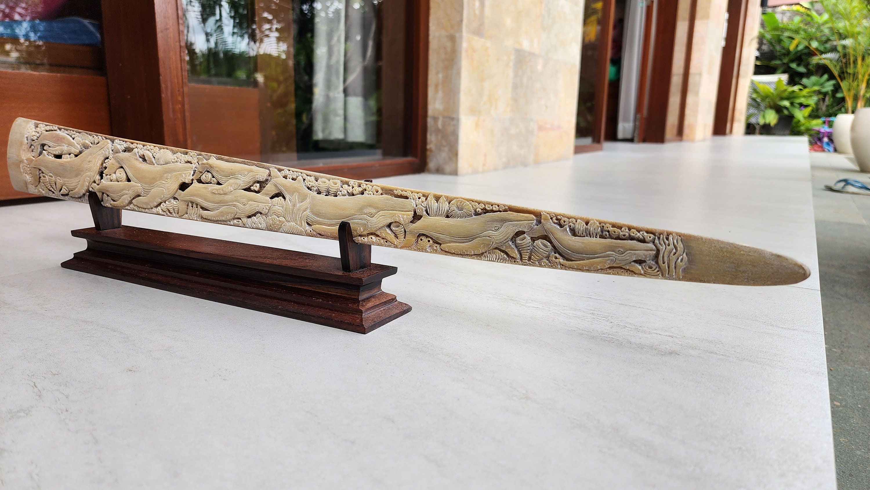 Bone Carving Sword Fish Nose While - Etsy